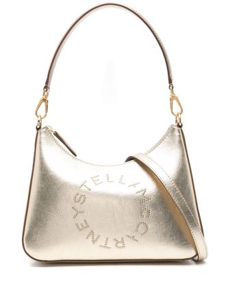 Stella McCartney sac porté épaule métallisé à logo clouté