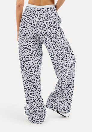 Smilodox Jogginghose Leora, Oversize Jogger Damen, Leo-Print Hose mit Tunnelzug & Taschen Leo-Print, Elastischer Bund, Verstellbare Beine, Seitentaschen