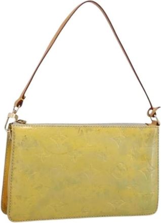 Louis Vuitton Pre-owned Vintage Patent Leather Accessory Pouch - Femme - Pre-owned - Jaune - Taille: ONE Size