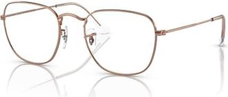 Ray-Ban Frank Optics Rose Gold Rotgold Fassung Demo Gl&auml;ser Glas Polarisiert 54-20