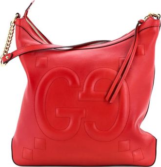 Gucci Apollo GG Embossed Calfskin Medium hobo bag - Rot