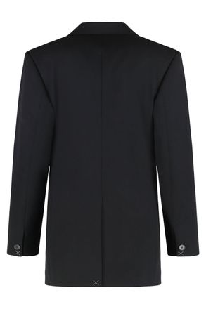 Celine Womens Wool Jacket With Classic Fit Black Blazers