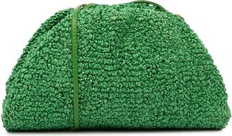 Bottega Veneta Hobo Bags - Boucle Raffia The Mini Pouch Crossbody - Gr. unisize - in Gr&uuml;n - f&uuml;r Damen