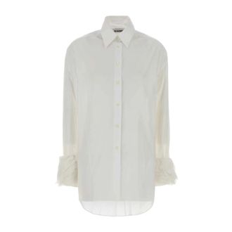 Jil Sander Baumwoll-Musselin-Hemd - - Blouses & Shirts - Damen - Wei&szlig; - XL