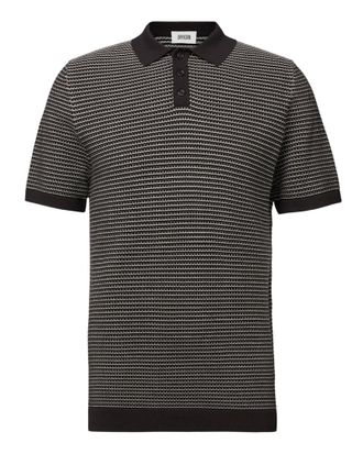 Drykorn Poloshirt aus Baumwolle in Jaquard-Strick, Regular in