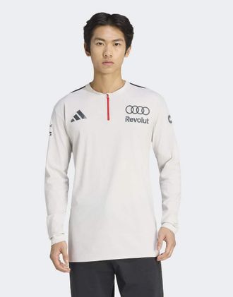 adidas adidas Performance - Audi Formula 1 Team Engineers & Marketing - Lang&auml;rmliges Polohemd in Chalk Pearl/Iron Metallic-Neutral