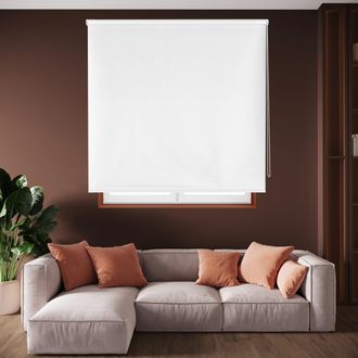 Blindecor Draco | Rollo verdunkelung - Ekrü, 180 x 230 cm (BxH) | Stoffgröße 177 x 225 cm | Thermorollo für fenster