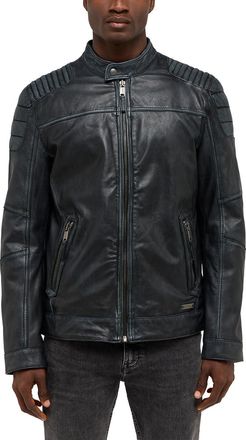 Mustang Jeans Herren Lederjacke Whyte Black L