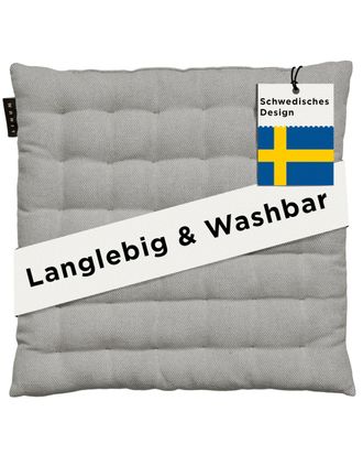 Linum Pepper Stuhlkissen 40x40 aus 100% Baumwolle, Premium Sitzpolster f&uuml;r K&uuml;che, Esszimmer und Outdoor, Komfortables Sitzkissen Stuhl, formstabil, Sitzkiss