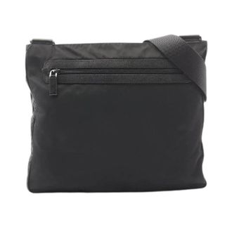 Prada Pre-owned Tessuto Saffiano Schultertasche - - Pre-owned - Damen - Schwarzk - ONE SIZE