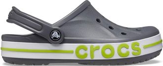 Crocs Bayaband Clogs für Damen und Herren mit Fersenriemen für sicheren Halt 39-40 EU Slate Grey/Lime Punch