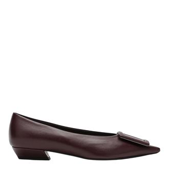 Roger Vivier Femme, Chaussures, Rouge, Taille: 37 EU Ballerine &agrave; boucle recouverte pointue
