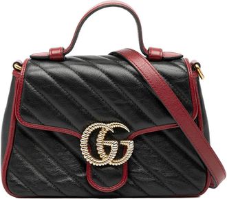 Gucci Hobo Bags - GG Marmont Matelasse Leather Torchon Top Handle Ba - Gr. unisize - in Schwarz - f&uuml;r Damen