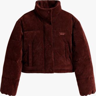Tommy Hilfiger Doudoune col montant en velours c&ocirc;tel&eacute;