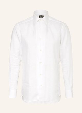Ermenegildo Zegna Zegna Leinenhemd Regular Fit weiss