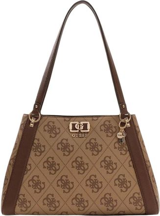 Guess Femme, Sacs, Beige, Taille: ONE Size Karnilla Logo Gfriend Carryall