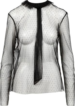 Philosophy di Lorenzo Serafini Femme, Blouses et Chemises, Noir, Taille: 40 FR Tulle Shirt