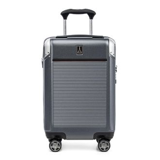 Travelpro Platinum Elite Hardside erweiterbares Handgep&auml;ck, 8-Rad-Spinner, TSA-Schloss, Hartschalen-Koffer aus Polycarbonat, Vintage-Grau, kompaktes Handgep&auml;ck,
