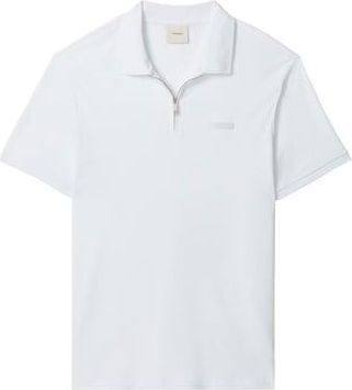 Calvin Klein Polo droit &agrave; col zipp&eacute; en coton