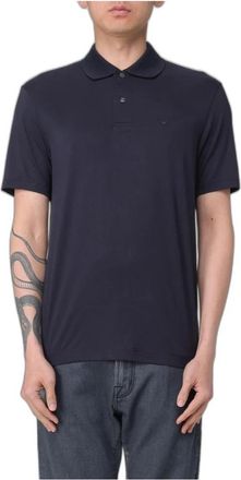 Emporio Armani Polohemd mit gesticktem Logo - - Tops - Herren - Blau - S