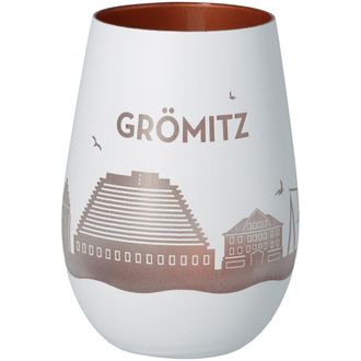 Goodtimes Windlicht Grömitz Skyline (Weiß & Bronze)