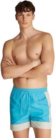 Calvin Klein Slip de Bain Homme Medium Drawstring avec Logo, Bleu (Bash Blue), M