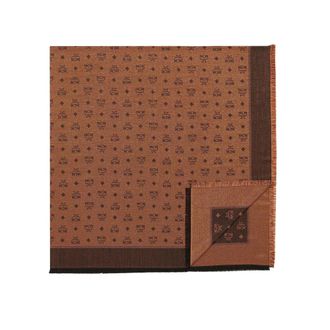 MCM T&uuml;cher & Schals - Scarves Schal aus Woll-Seiden-Jacquard mit Monogra - Gr. unisize - in Gold - f&uuml;r Damen