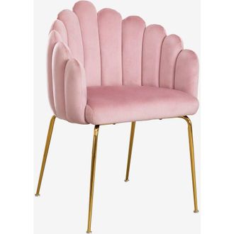 Sklum 2er Set Esszimmerst&uuml;hle aus Samt Markina Magnolie