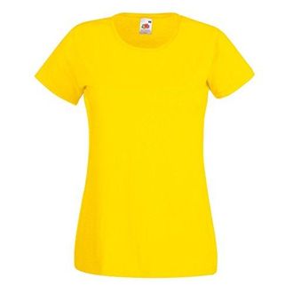 Fruit Of The Loom T-shirt - Femme Jaune citronier Small