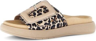 Gabor Pantoletten Leopard - - Shoes - Damen - Beige - 40 EU