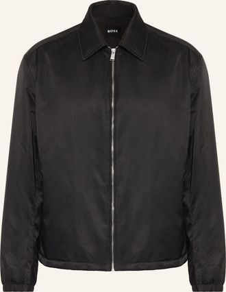 HUGO BOSS Jacquard-Blouson Crestell schwarz