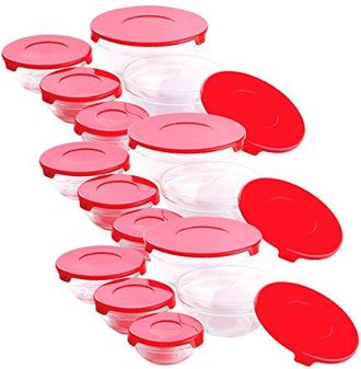 Twister Twister 59628 Glasschalen, rot, Set mit 15 St&uuml;ck, Glas