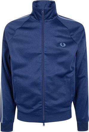 Fred Perry Homme, Sweatshirts et sweats &agrave; capuche, Bleu, Taille: XL Tramline Tape Track Jacket