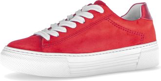 Gabor Damen Low-Top Sneaker, Frauen Halbschuhe,Turnschuhe,Laufschuhe,schnürschuhe,schnürer,straßenschuhe,Sportschuhe,fire/Rosso,38 EU / 5 UK
