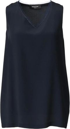 Fabiana Filippi Femme, Tops, Bleu, Taille: 36 FR V-Neck Tank Top