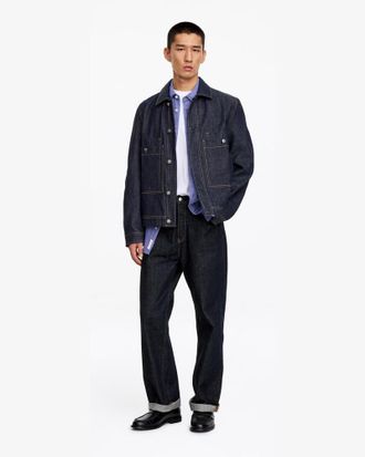 Arket Overshirt Aus Denim -Blau