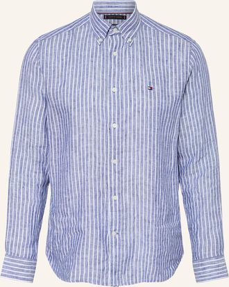 Tommy Hilfiger Leinenhemd Regular Fit blau