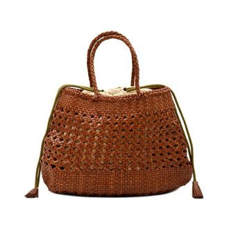 Dragon Diffusion Femme, Sacs, Brun, Taille: ONE Size Santa Cano 3.5mm Cannage Weave Cotton Drawstring Bag