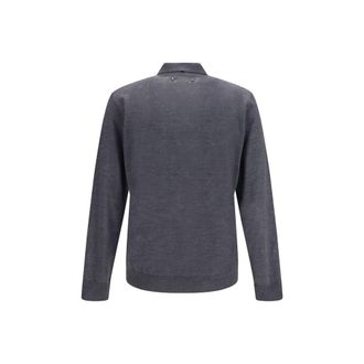 Golden Goose Mens Gray Wool Oves Aries Dress Shirt