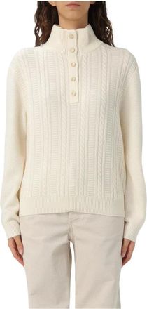 A.P.C. A.p.c., Femme, Pulls, Beige, Taille: 42 FR Haut Tricot Boutonné