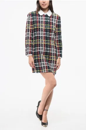 Thom Browne Checked Textured Fabric Shirtdress size 40