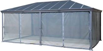 Hesperide Moustiquaire pour Pergola autoportante Belize 6x3,6 m gris ardoise - Hesp&eacute;ride