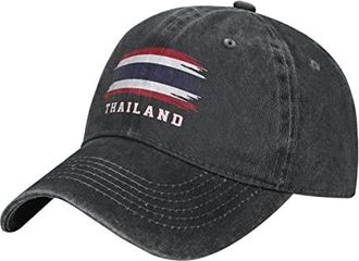 Generic Pare-Soleil Casquette Drapeau Tha&iuml;landais Denim Tha&iuml;landais Anti-Soleil Casquette Trucker Casual Anti-Soleil Cap pour Entra&icirc;nements Sports Les Saisons