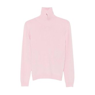 Jil Sander Pull &agrave; col roul&eacute; torsad&eacute; - Femme - Pulls - Rose - Taille: 42 FR