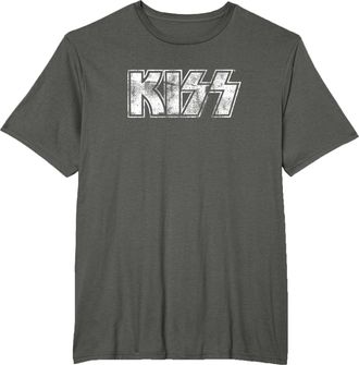 Kiss Hard Rock Music Band Vintage Logo by Rock Off T-Shirt