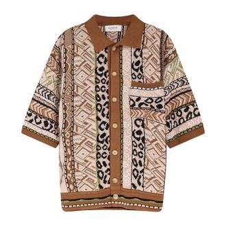 Laneus Homme, Pulls, Multicolore, Taille: XL Chemise &agrave; motifs avec poche