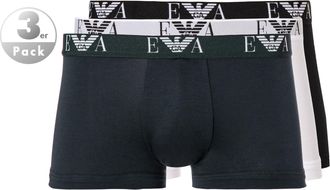 Emporio Armani Herren Trunks blau Baumwolle & Mix unifarben