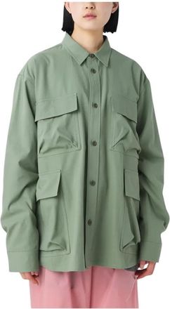 Snow Peak Homme, Chemises, Vert, Taille: L Takibi Herringbone Shirt Jacket