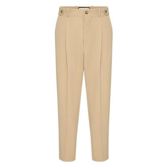 Philipp Plein Homme, Pantalons, Beige, Taille: L Wool Pantalons Chinos Classic Fit