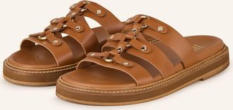 Toral Shoes Pantoletten Julieta Mit Nieten braun